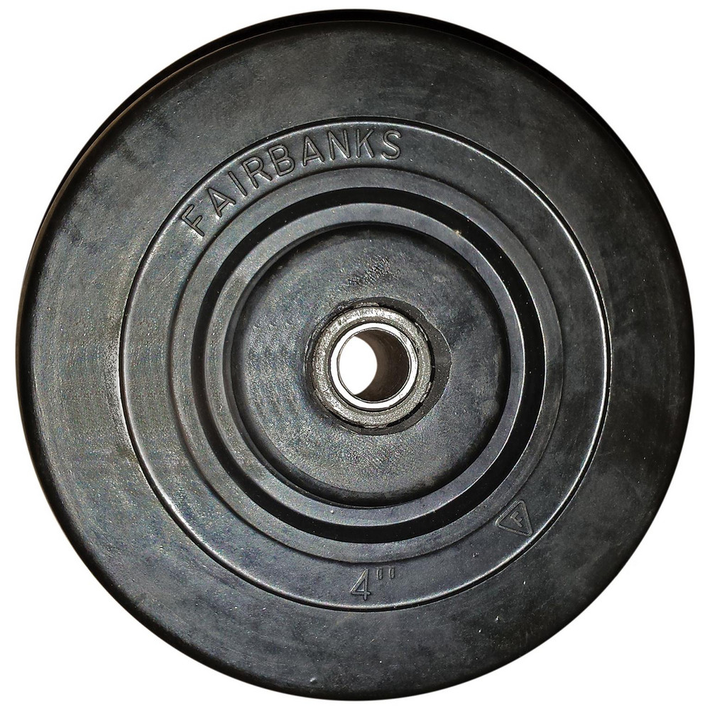 Fairbanks - Caster Wheel: Solid Rubber, 4" Dia, 1-1/4" Wide, 3/8" Axle ...