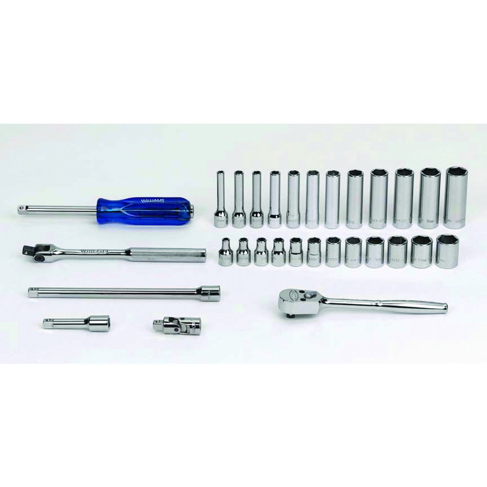 Williams - Socket Set: 30 Pc, 1/4" Drive | MSC Direct