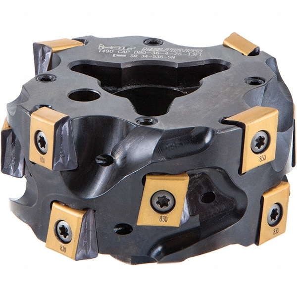 Iscar - 50mm Cut Diam, 24mm Max Depth, Indexable Square-Shoulder Face ...