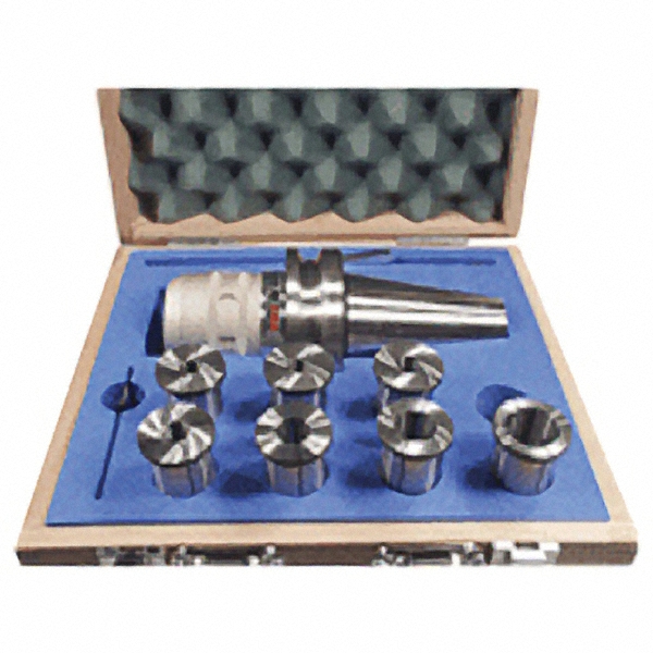 Iscar - 7 Piece, 3/16 to 3/4" Capacity, ER32 ER Collet Set - 30713424 ...