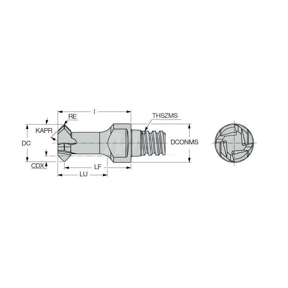 Iscar - Chamfer Milling Tip Insert: 5607345, Carbide | MSC Direct