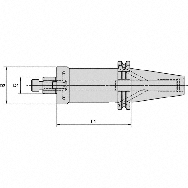 Kennametal - DIN69871-50 Taper Shank 16mm Pilot Shell Mill Holder ...