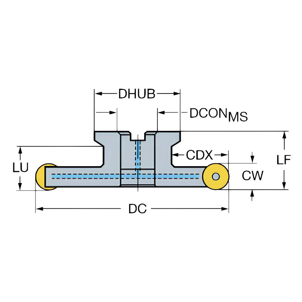 Sandvik Coromant - Indexable Slotting Cutter: 16.00 mm Cutting Width ...