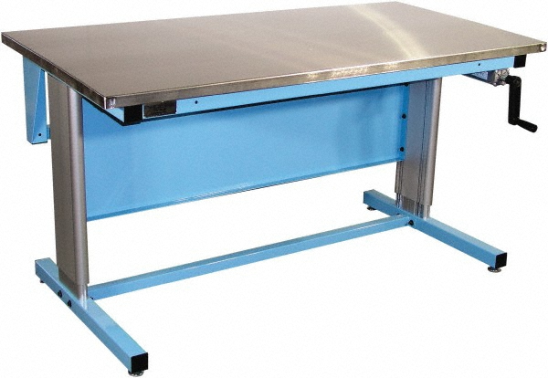 Proline - Work Table: 60" Wide, 30" Deep, 30 to 42" High, Painted ...