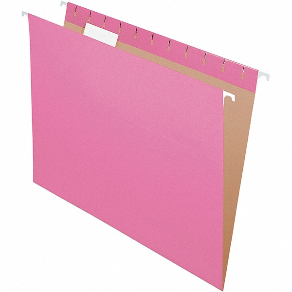 Pendaflex - Hanging File Folder: Letter, Pink, 25/Pack | MSC Direct
