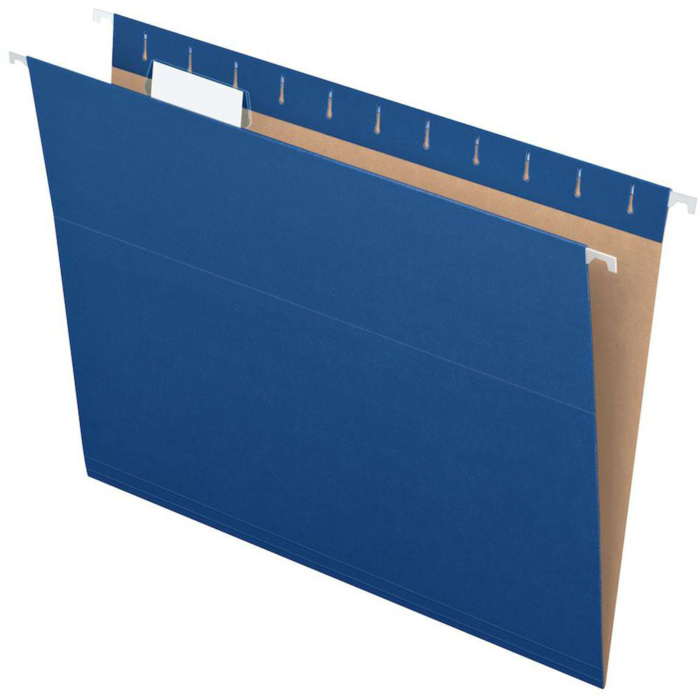 Pendaflex - Hanging File Folder: Letter, Navy, 25/Pack | MSC Direct