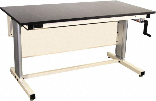 Proline - Work Bench: 60" Wide, 30" Deep, 30 to 42" High, Painted, Chem ...