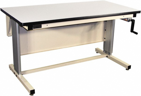 Proline - Work Bench: 60" Wide, 30" Deep, 30 to 42" High, Painted, ESD ...