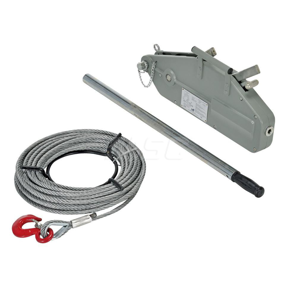 Vestil - 3,000 Lb Capacity, 60' Lift Height, Wire Rope Manual Puller ...