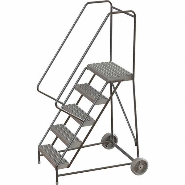 TRI-ARC - Aluminum Rolling Ladder: 350 lb Capacity, 5 Step | MSC Direct