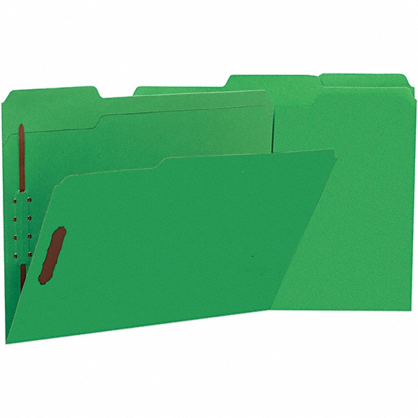 UNIVERSAL - File Folders with Top Tab: Letter, Green, 50/Pack | MSC Direct