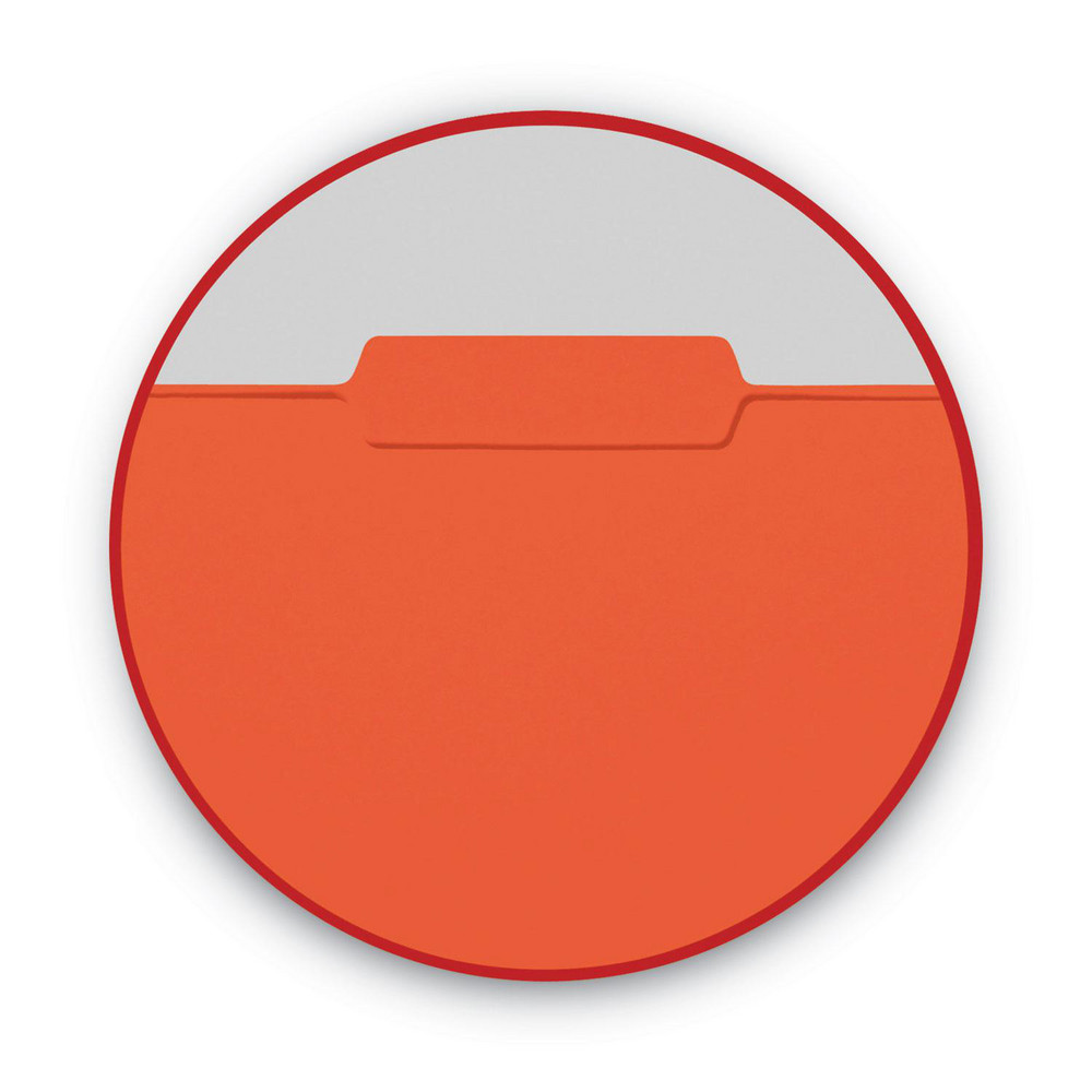 SMEAD - File Folders with Top Tab: Letter, Orange, 100/Pack | MSC Direct