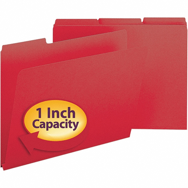 SMEAD - File Folders with Top Tab: Letter, Bright Red, 25/Pack | MSC Direct