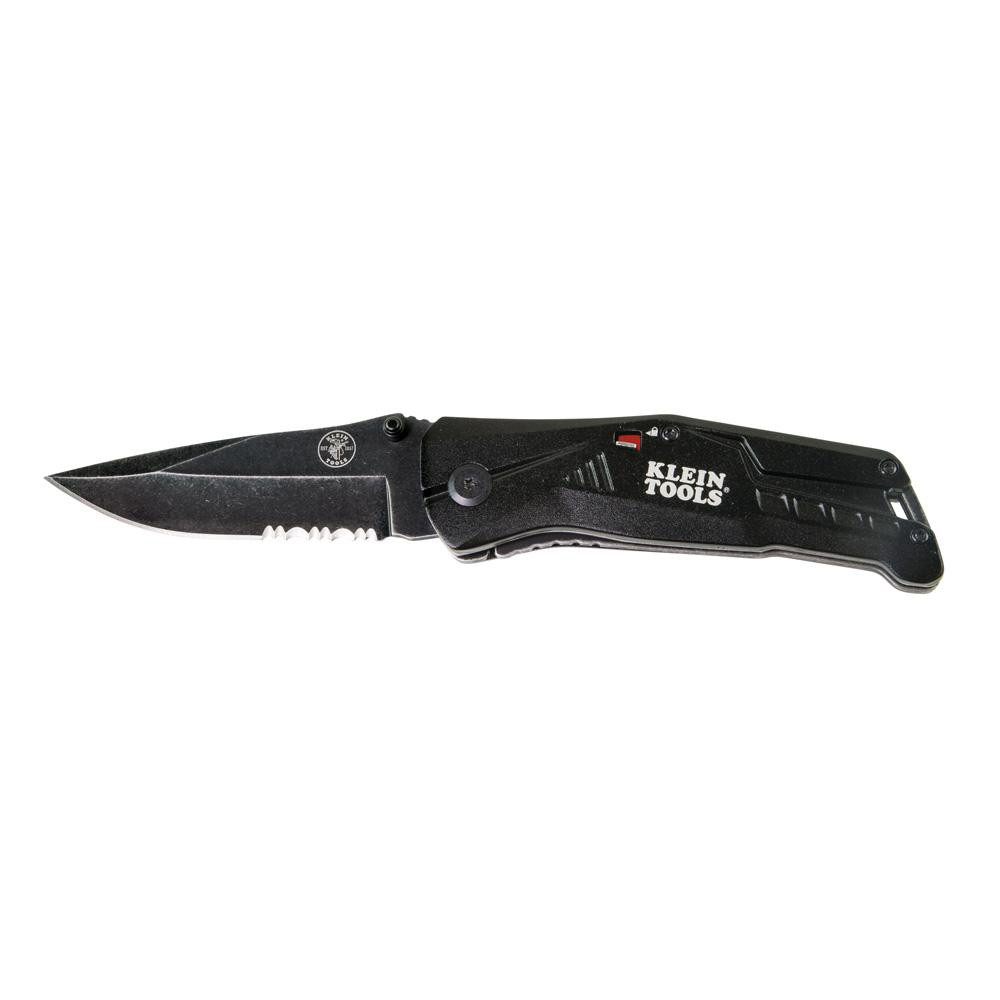 Klein Tools - 3-1/2" Blade, 8-7/64" OAL, Serrated & Straight Assisted ...