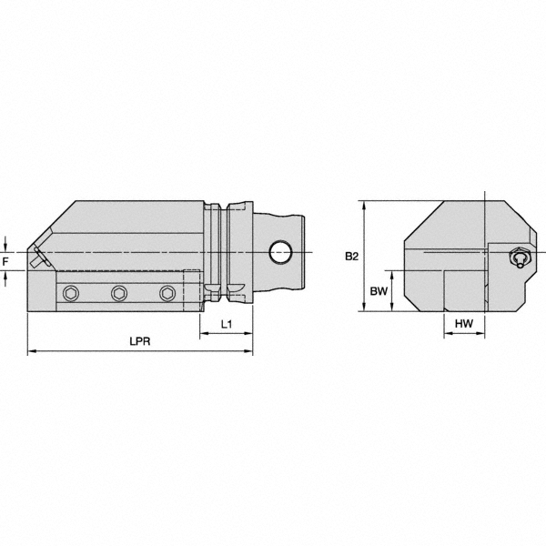 Kennametal - Modular Lathe Shank: Right Hand Cut, KM4X63, Square Shank ...