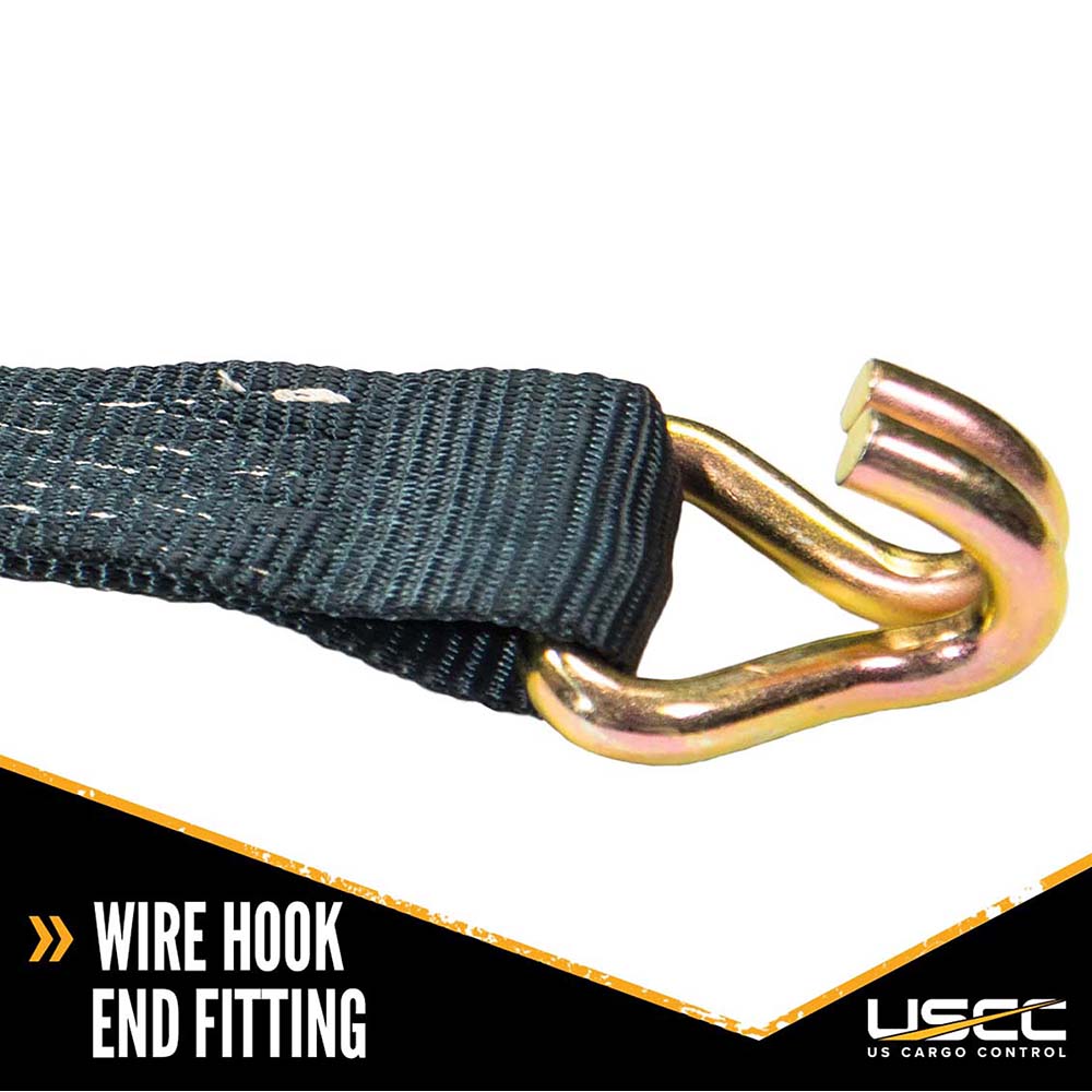 US Cargo Control - Polyester Ratchet Strap Tie Down: 12' Long, 2" Wide ...