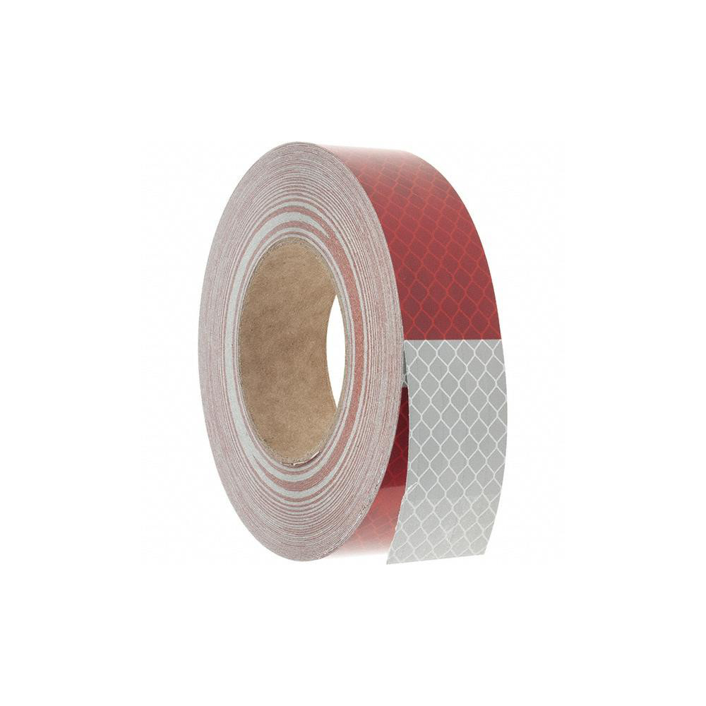 3M - 1-1/2" Wide, Red/White Reflective OSHA Conspicuity Tape | MSC Direct