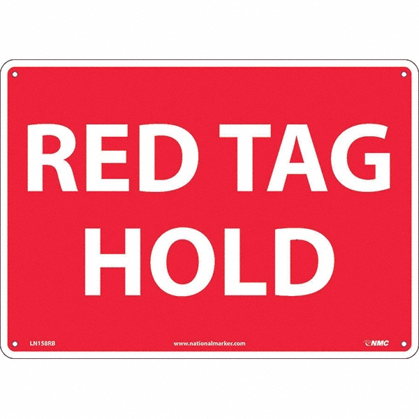AccuformNMC - Sign: Rectangle, Red Tag Hold | MSC Direct