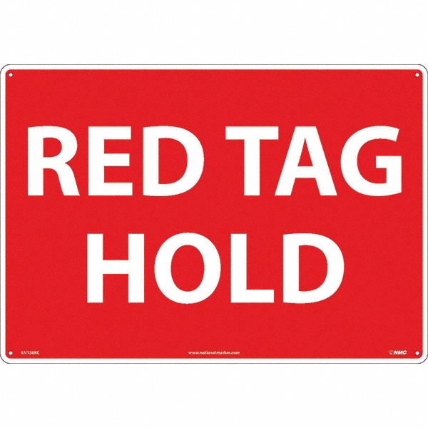 AccuformNMC - Sign: Rectangle, Red Tag Hold | MSC Direct