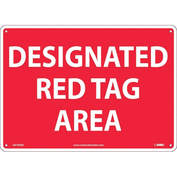 AccuformNMC - Sign: Rectangle, Designated Red Tag Area | MSC Direct