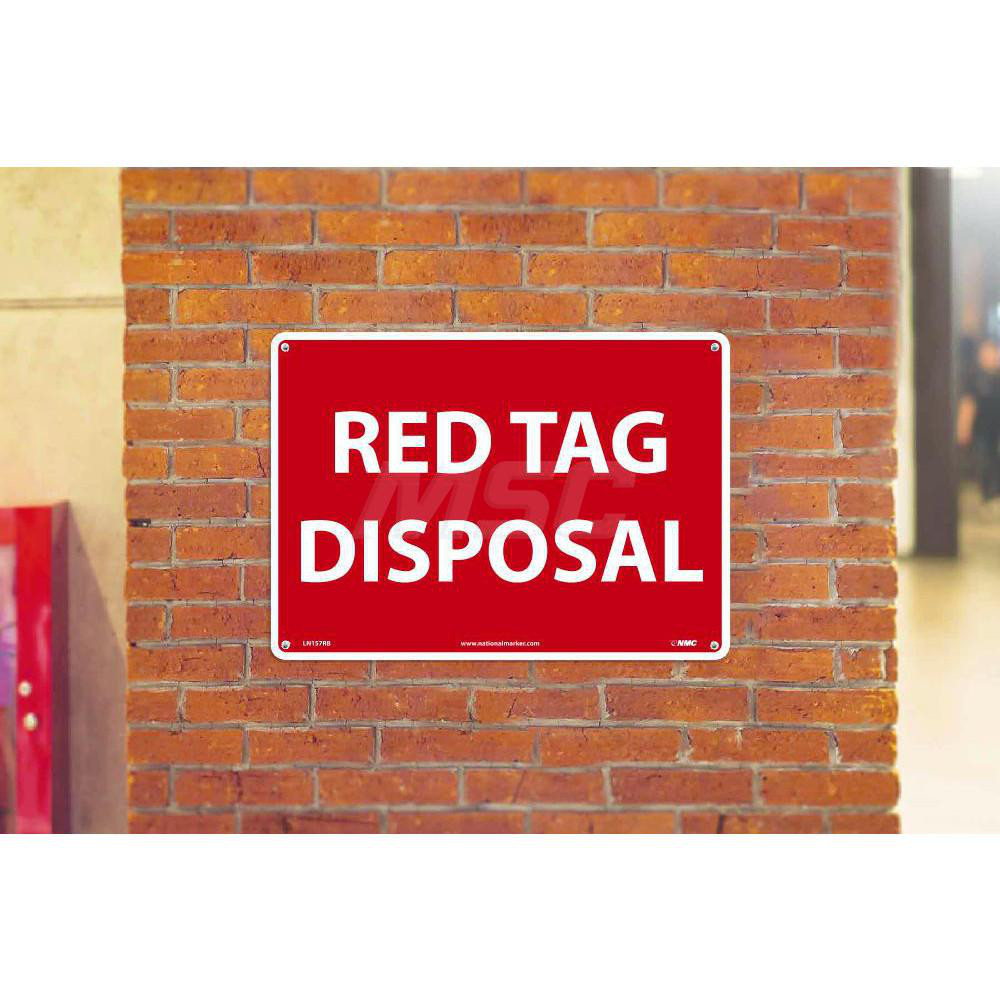 AccuformNMC - Warning & Safety Reminder Sign: Rectangle, RED TAG ...