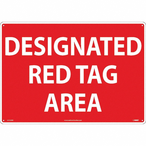 AccuformNMC - Warning & Safety Reminder Sign: Rectangle, DESIGNATED RED ...