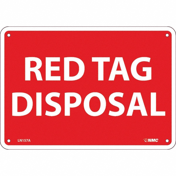 AccuformNMC - Sign: Rectangle, Red Tag Disposal | MSC Direct