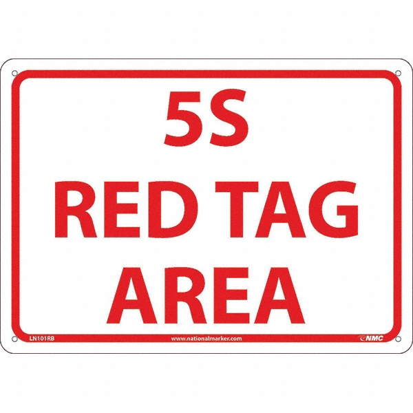 AccuformNMC - Sign: Rectangle, 5S Red Tag Area | MSC Direct