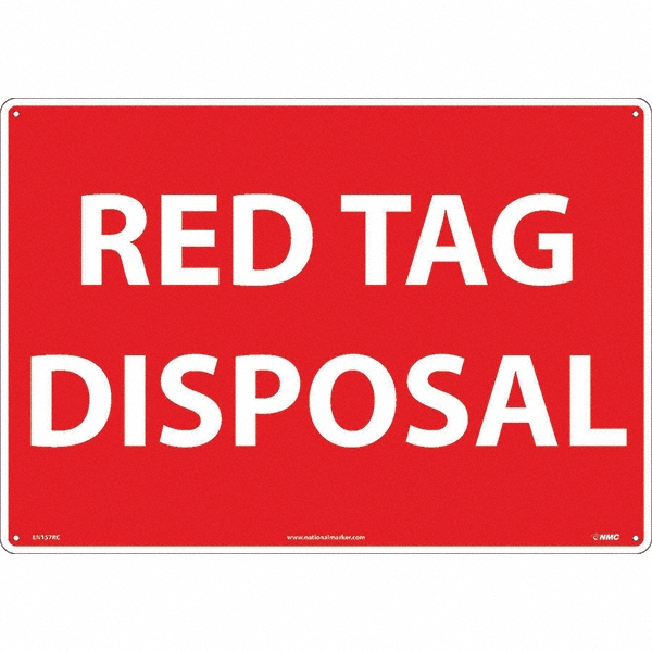 AccuformNMC - Sign: Rectangle, Red Tag Disposal | MSC Direct