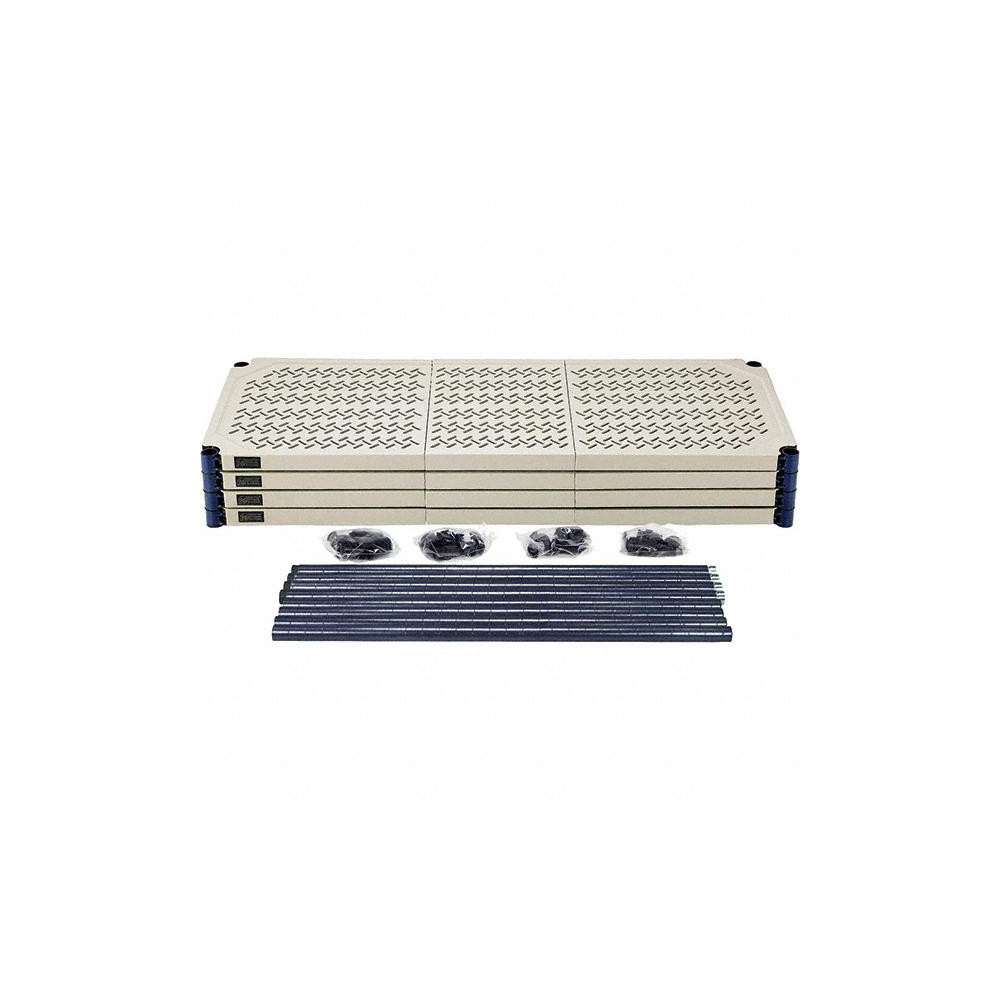 Quantum Storage - 72" High x 24" Wide x 48" Deep, 4 Shelf Ventilated ...