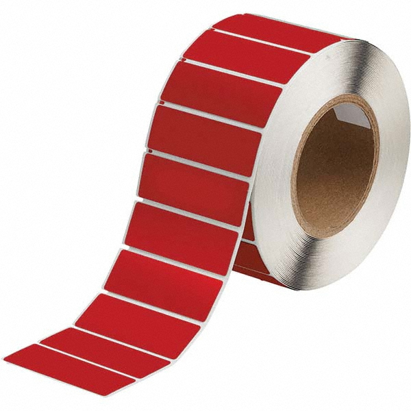 Brady - Label Maker Label: Red, Polyester, 500 per Roll | MSC Direct