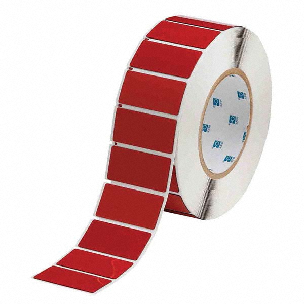 Brady - Label Maker Label: Red, Polyester, 500 per Roll | MSC Direct
