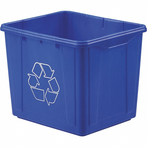 Orbis - Recycling Container: 16 gal, Rectangle, Blue | MSC Direct
