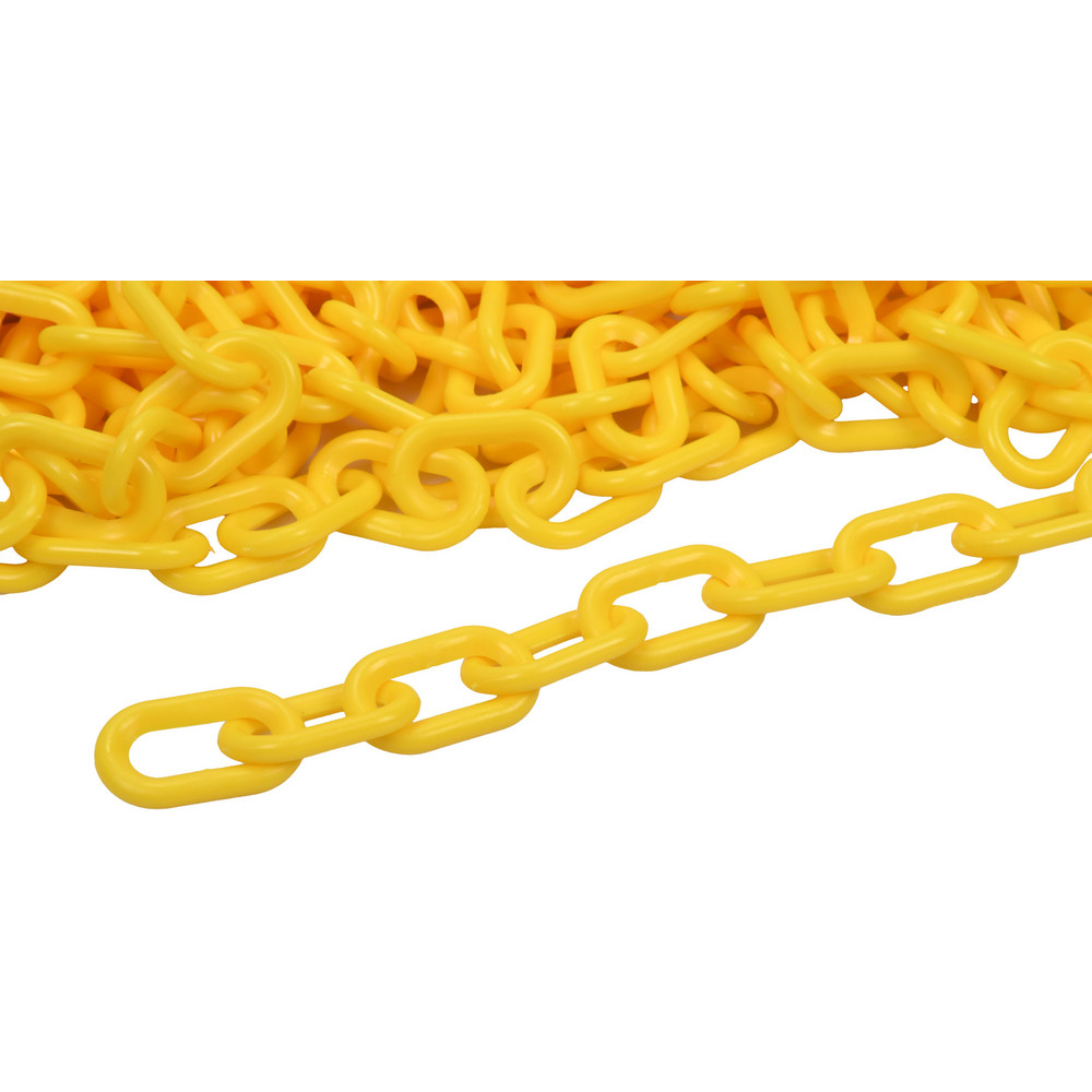 PRO-SAFE - Heavy-Duty Chain: Plastic, Yellow, 100' Long, 2" Wide | MSC ...