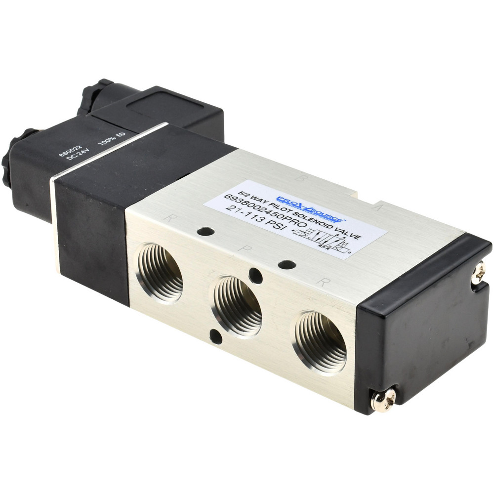 PRO-SOURCE - Stacking Solenoid Valve: Internal Pilot, 5-Way, 2 Position ...