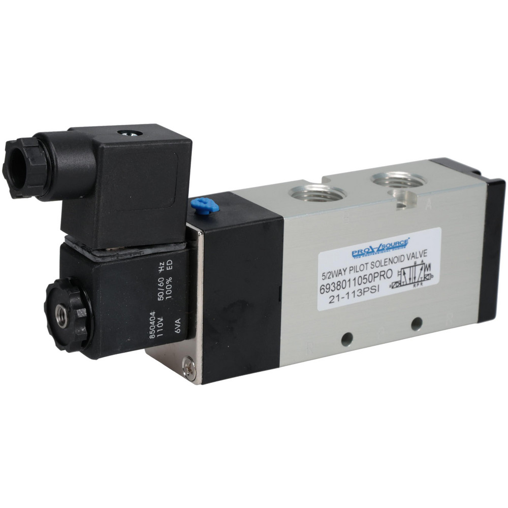 PRO-SOURCE - Stacking Solenoid Valve: Internal Pilot, 5-Way, 2 Position ...