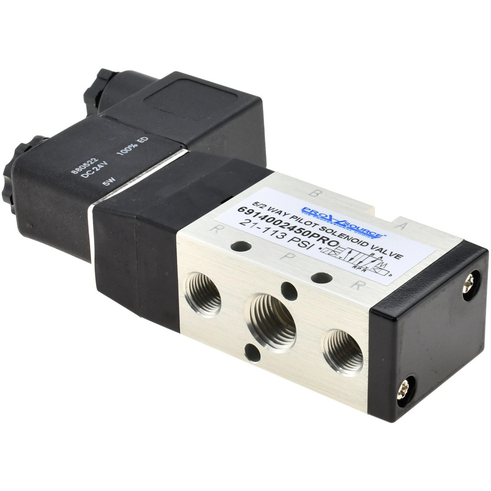 PRO-SOURCE - Stacking Solenoid Valve: Internal Pilot, 5-Way, 2 Position ...
