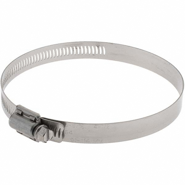 Made in USA - Worm Gear Clamp: SAE 64, Stainless Steel Band | MSC Direct