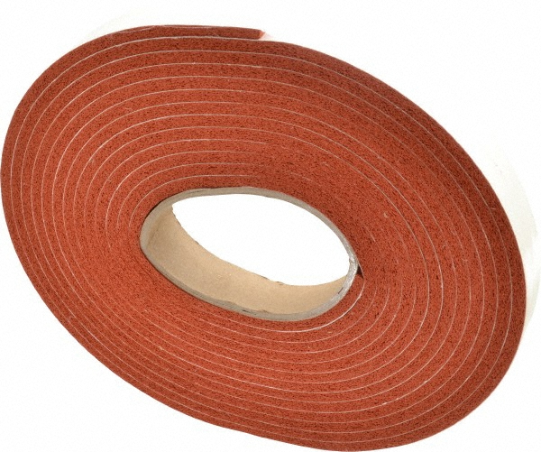 Made in USA - 20' x 1" x 3/16" Tan-Orange Silicone Foam Roll - 31944473 ...