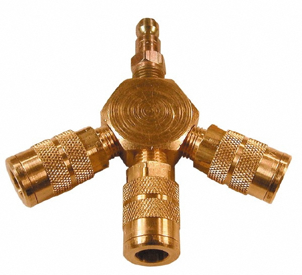 Coilhose Pneumatics - 3PORT HEXAUTO INTERCHG FLAT HEX MANIFOLD | MSC Direct