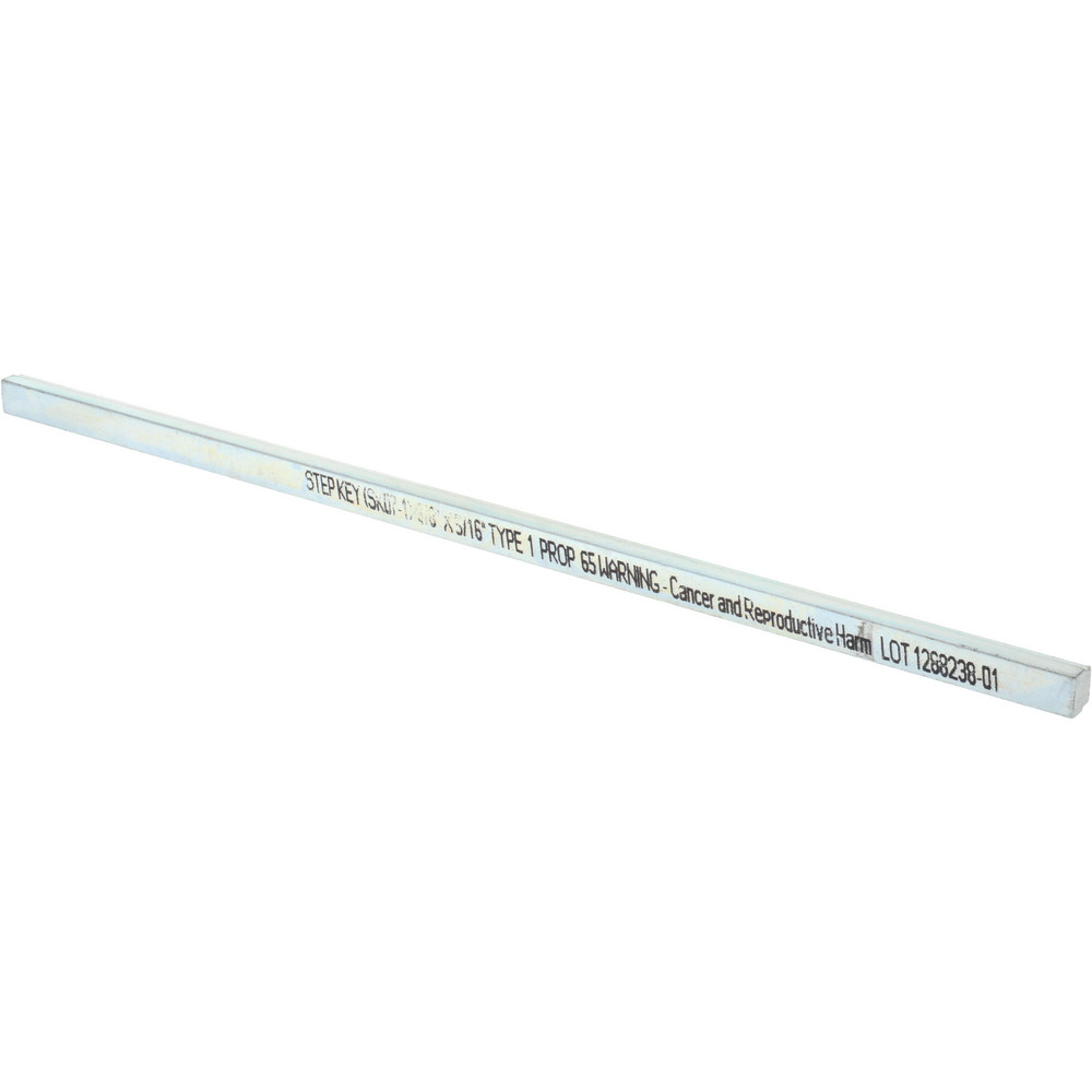 Mak-A-Key - Step Key Stock: 12" Long, Steel, Zinc-Plated | MSC Direct