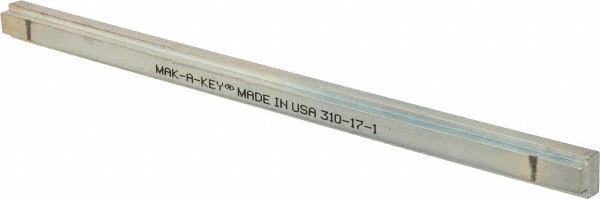 Mak-A-Key - Step Key Stock: 12" Long, Steel, Zinc-Plated | MSC Direct