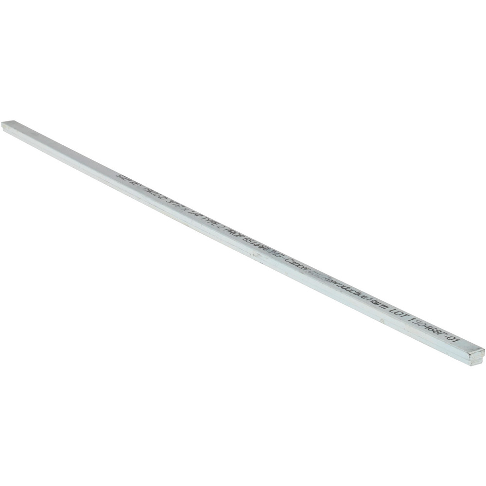 Mak-A-Key - Step Key Stock: 12" Long, Steel, Zinc-Plated | MSC Direct