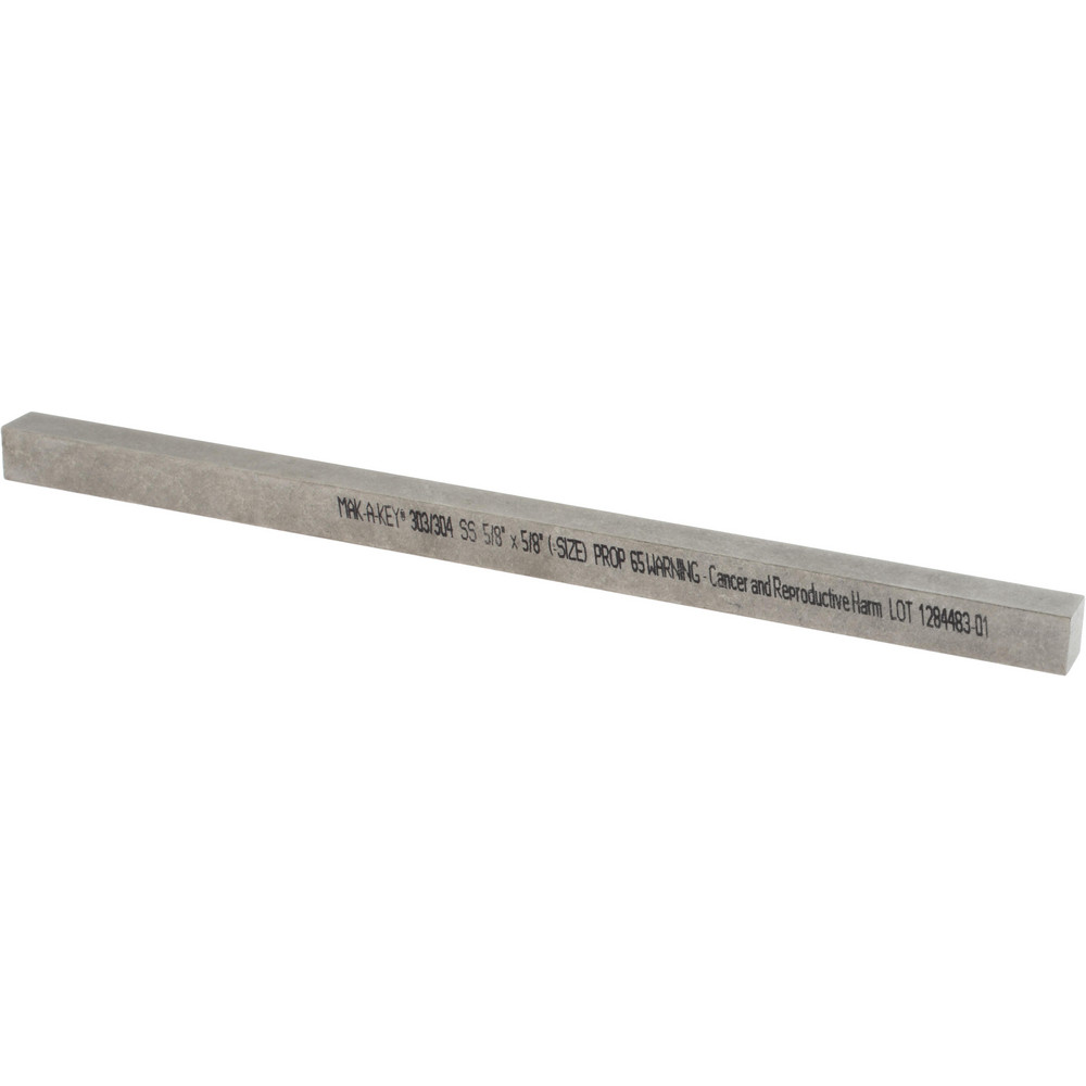 Mak-A-Key - Undersized Key Stock: 12" Long, Stainless Steel | MSC Direct
