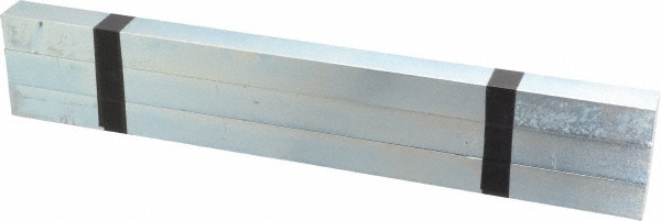 Oversized Key Stock: 12" Long, Steel, Zinc-Plated - C1045 Steel