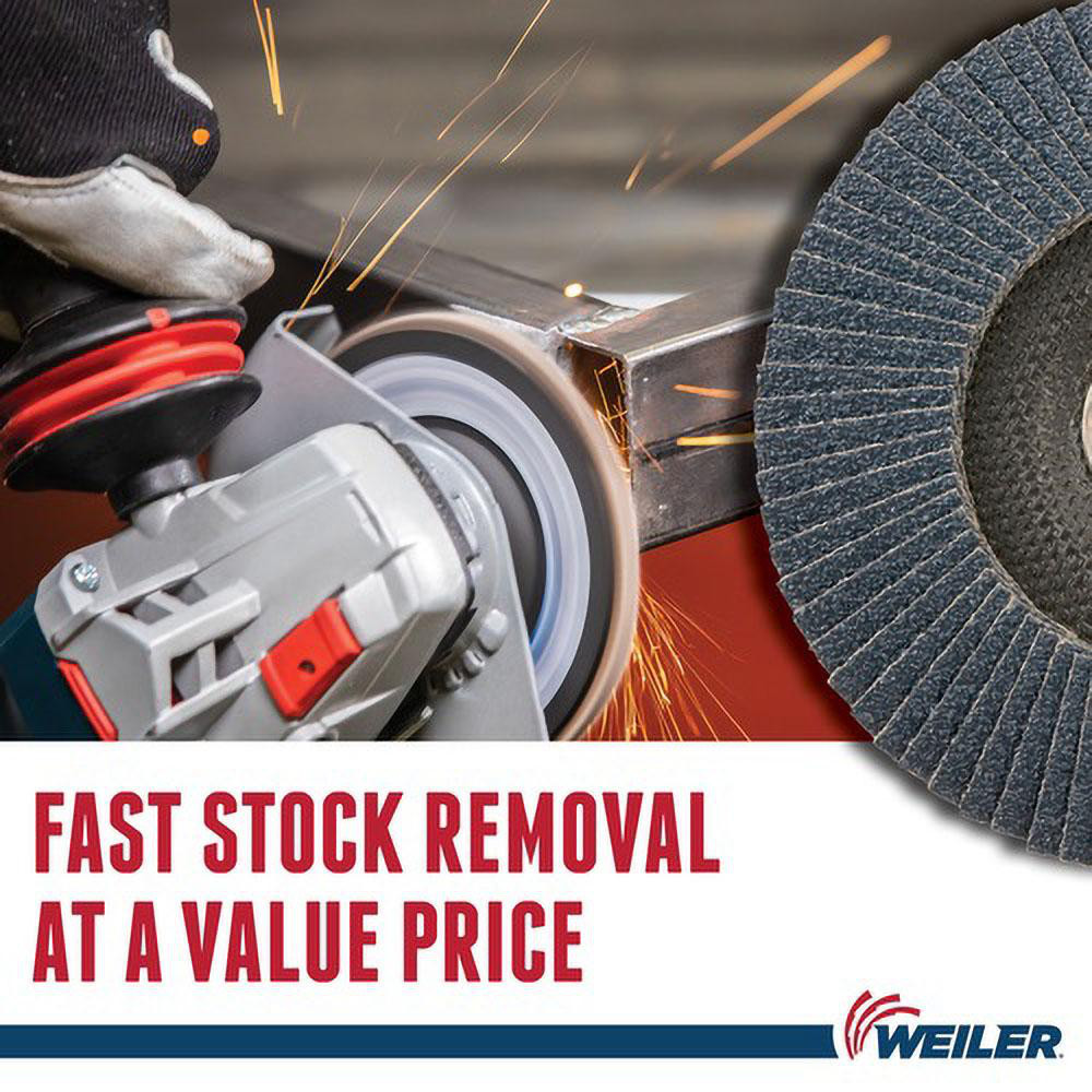 Weiler - Flap Disc: 7" Dia, 36 Grit, Zirconia Alumina, Type 27 | MSC Direct