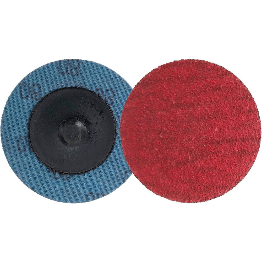 Weiler - Quick-Change Disc: Type R, 2" Dia, 80 Grit, Ceramic, Coated ...