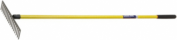 AbilityOne - Flat Rake with 62" Straight Fiberglass Handle | MSC Direct