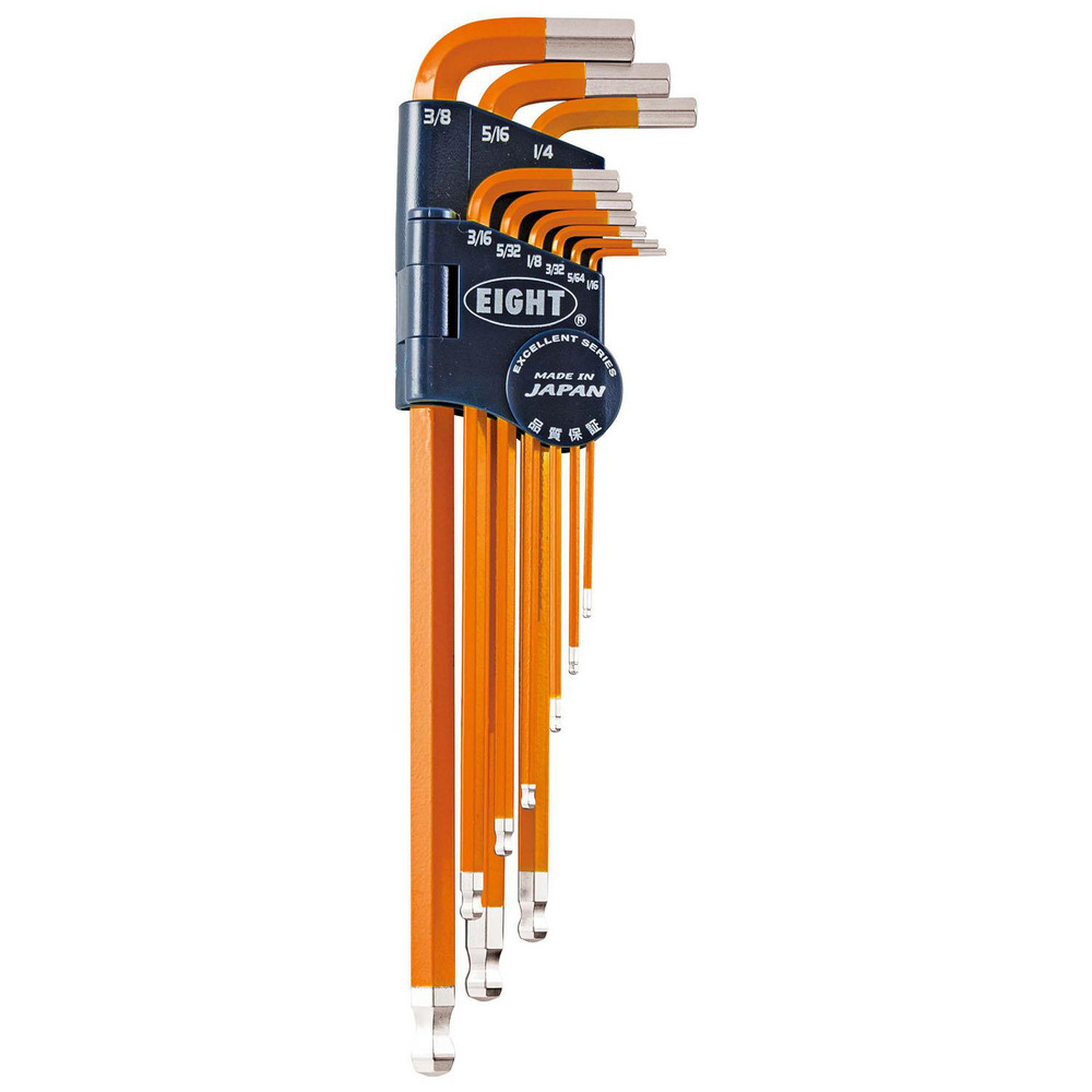 Eight Tool - Hex Key Sets: Ball End: Yes; Handle Type: L-Handle, Color ...