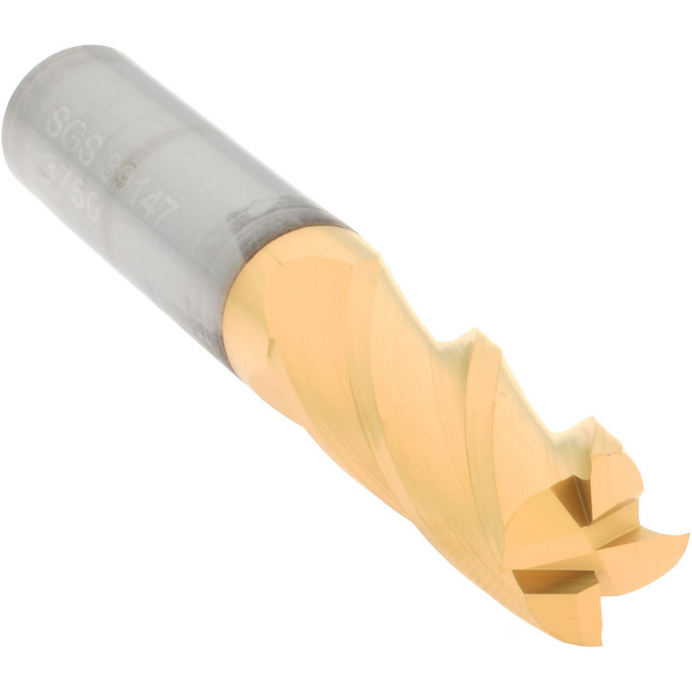 SGS - Square End Mill: 3/8" Dia, 1" LOC, 4 Flute, Solid Carbide | MSC ...